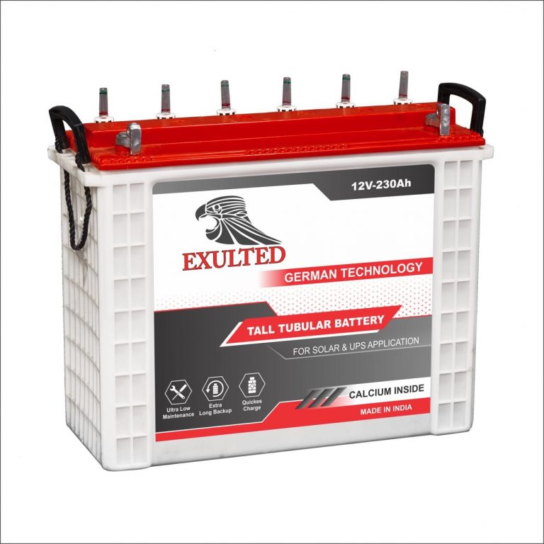 Exulted 12V 22OAh Tubular Inverter Battery | GreenVale Energy